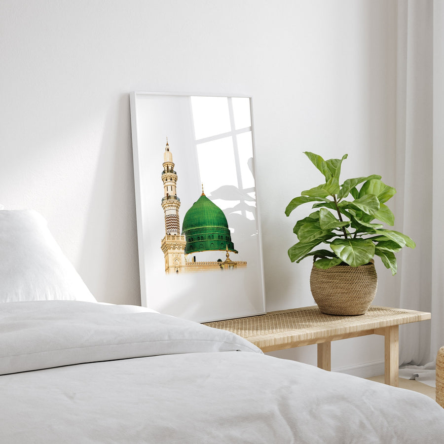 The Prophets Mosque Masjid Nabwi Madinah Medina Islamic Wall Art Print ...